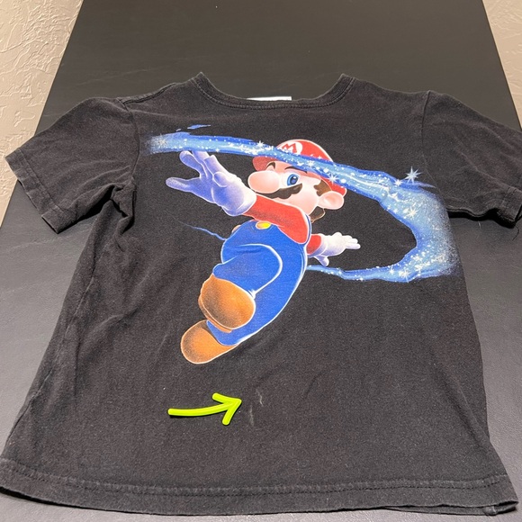 Nintendo | Shirts & Tops | Nintendo Super Mario Black Short Sleeve ...